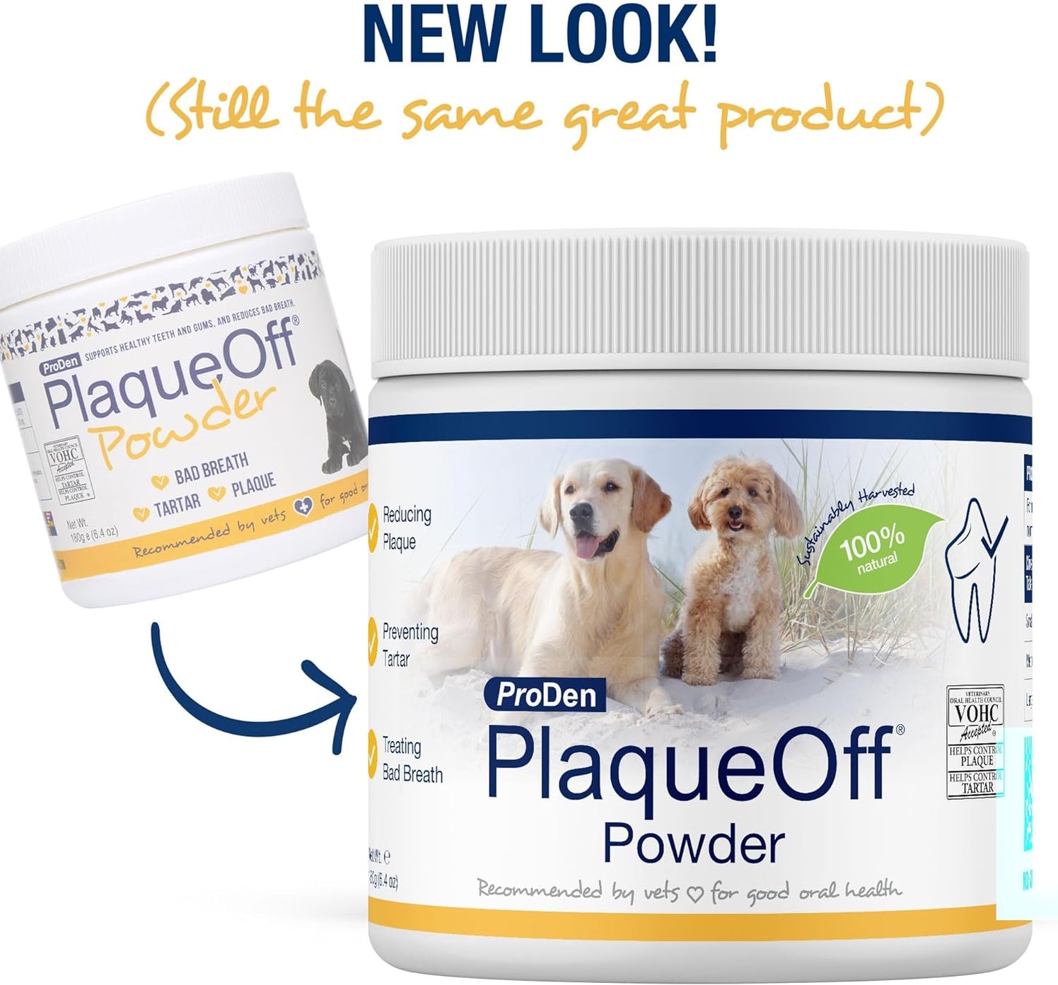 ProDen PlaqueOff Powder - pó para cães e gatos, para mau hálito, placa ...